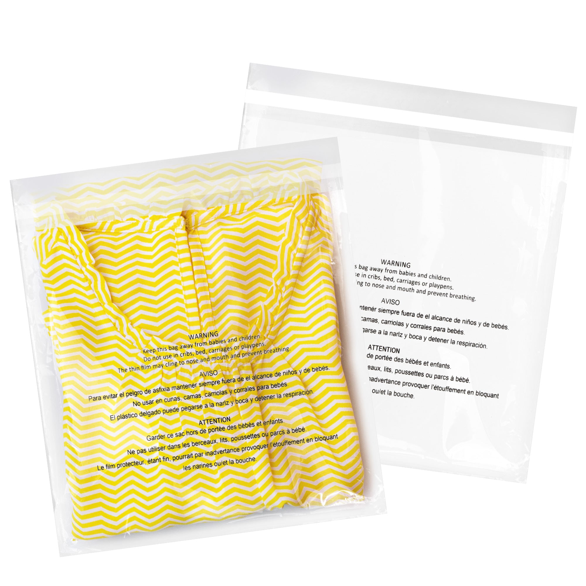 11" x 14" Resealable Suffocation Warning Bags-Clear Apparel bags 200 p ...