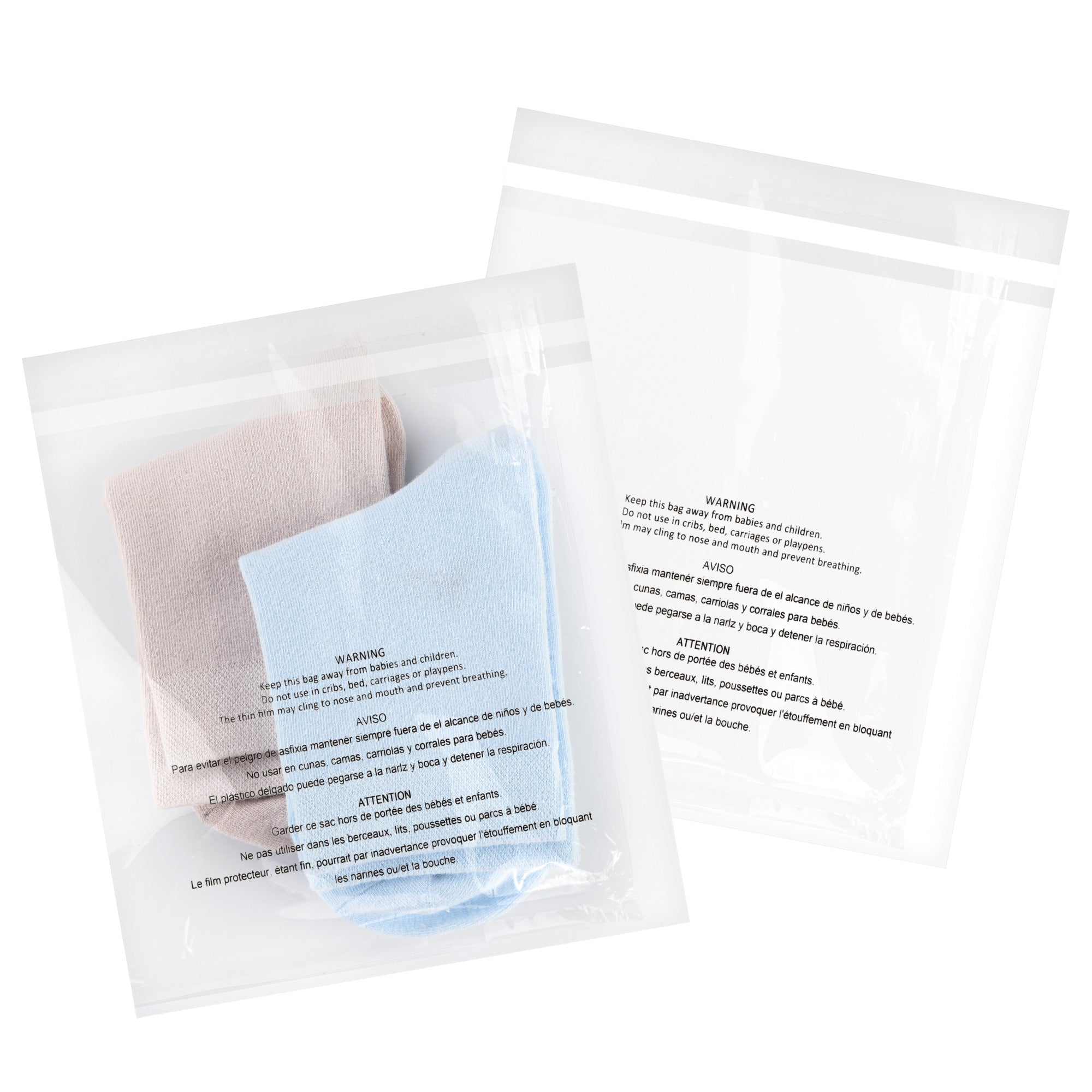 6" x 9" Resealable Suffocation Warning Bags-Clear Apparel bags 500 pac ...